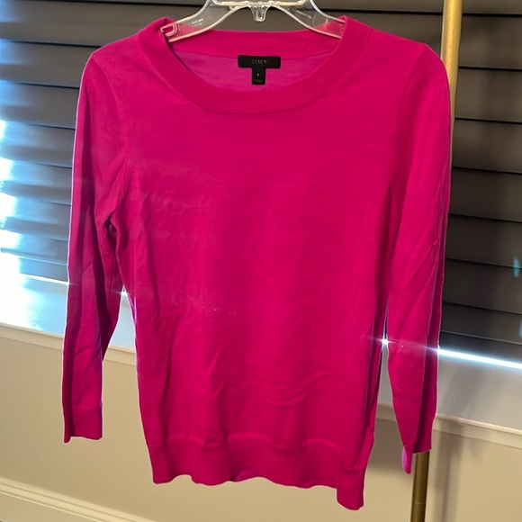 J. Crew | Sweaters | Jcrew Merino Wool Sweater In Gorgeous Pink | Poshmark